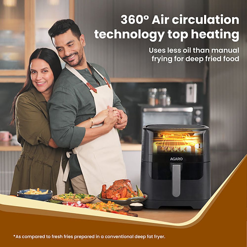 Buy Agaro Elegant 65l 1800 Watt Digital Air Fryer With 12 Preset
